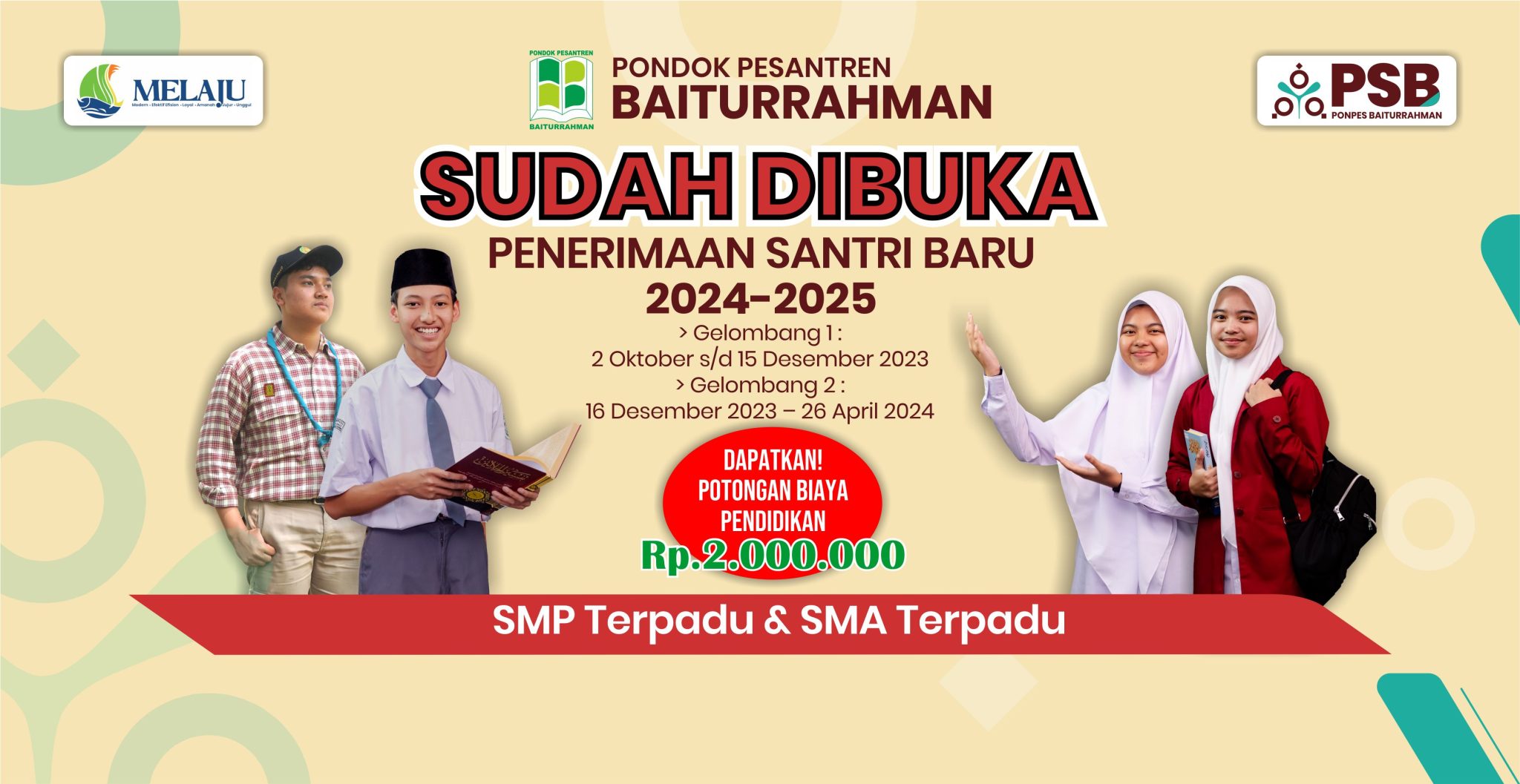 Daftar PSB – Pondok Pesantren Baiturrahman